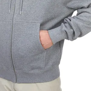 Maison Kitsuné Zip-up Hooded Long-sleeved Sweater With Patch Pocket