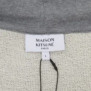 Maison Kitsuné Zip-up Hooded Long-sleeved Sweater With Patch Pocket