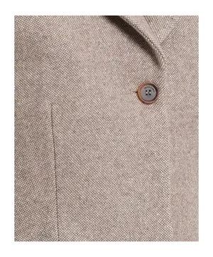 Magda Butrym Single-breasted Wool Blend Blazer With Button Cuffs And Flap Pockets