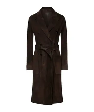 TOM FORD Double Breasted Suede Coat