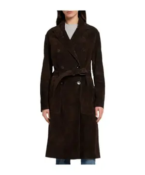 TOM FORD Double Breasted Suede Coat