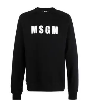 MSGM Logo Print Sweatshirt - Black