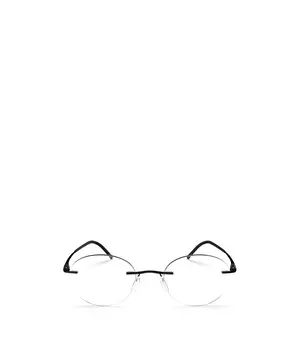SILHOUETTE Rimless Round Frame Eyeglasses - White