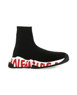 Balenciaga Speed Graffiti Sock Sneakers - Black