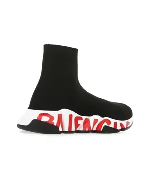 Balenciaga Speed Graffiti Sock Sneakers - Black