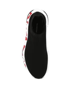 Balenciaga Speed Graffiti Sock Sneakers - Black