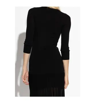 Isabel Marant Étoile Ribbed V-neck Top With Three-quarter Sleeves