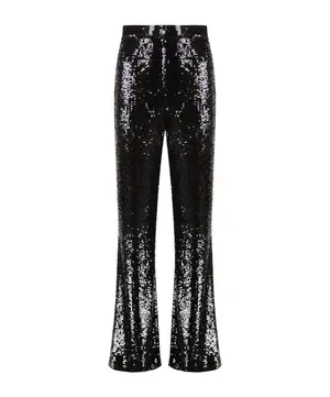 NILI LOTAN Sequined Flared Trousers