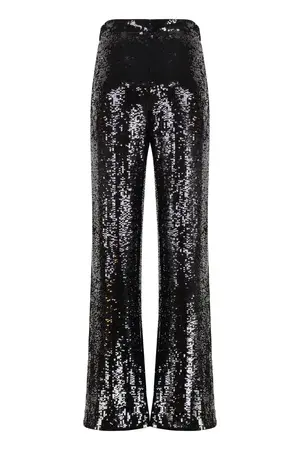 NILI LOTAN Sequined Flared Trousers