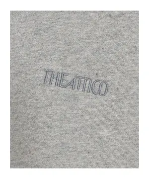 Attico Crewneck Sweatshirt With Asymmetrical Detail - Gray