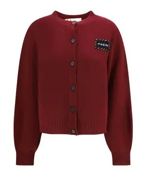Marni Logo Patch Buttoned Cardigan