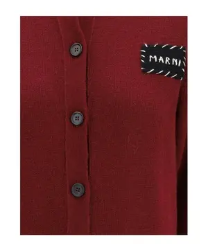 Marni Logo Patch Buttoned Cardigan