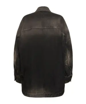 Attico Denim Shirt Jacket With Pockets