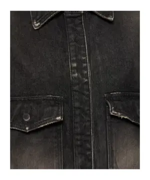 Attico Denim Shirt Jacket With Pockets