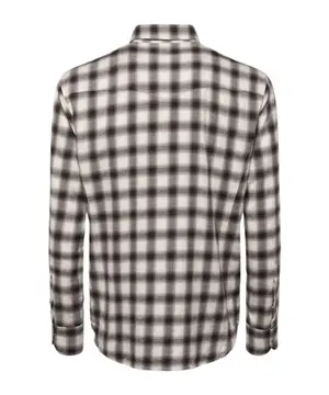 TOM FORD Checked Blend Western Shirt - Gray