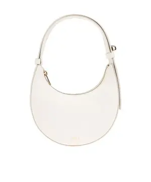 Furla Delizia Logo Printed Mini Shoulder Bag - Light Beige