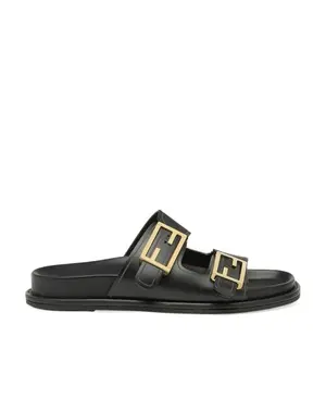 Fendi Ff Plaque Slides