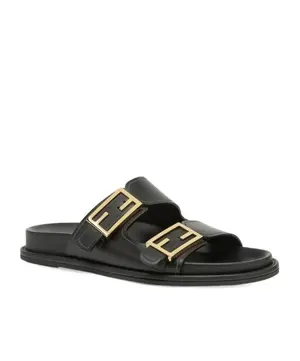 Fendi Ff Plaque Slides