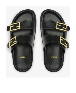 Fendi Ff Plaque Slides