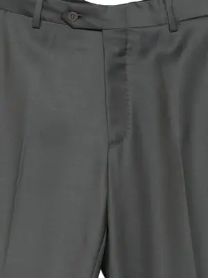 Brioni Tigullio Pressed-crease Tailored Trousers - Green