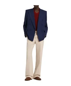 Valentino Garavani Wool Gabardine Double Breasted Jacket