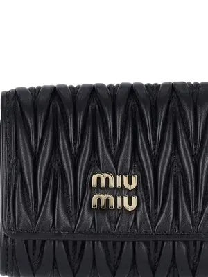 Miu Miu Matelassé Logo-lettering Wallet