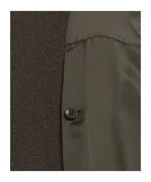 Rick Owens Museum Collarless Boiled Wool Long Coat