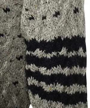 Thom Browne Crewneck Cable-knit Jumper With Signature Striping