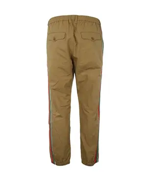 Gucci Web Straight-leg Trousers With Side Stripe Detail