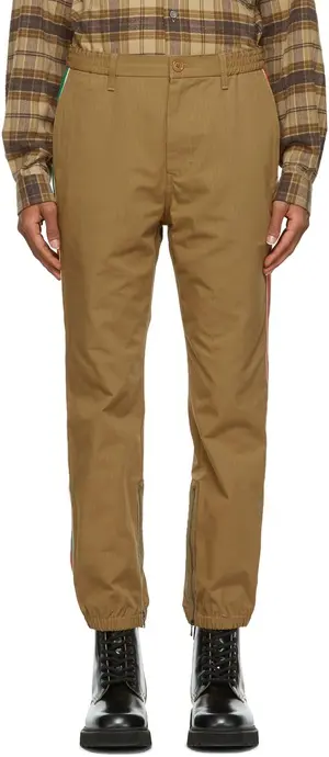 Gucci Web Straight-leg Trousers With Side Stripe Detail