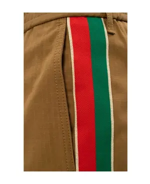 Gucci Web Straight-leg Trousers With Side Stripe Detail