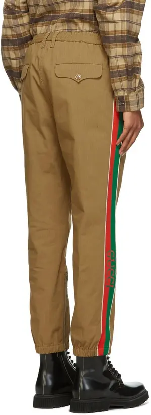 Gucci Web Straight-leg Trousers With Side Stripe Detail