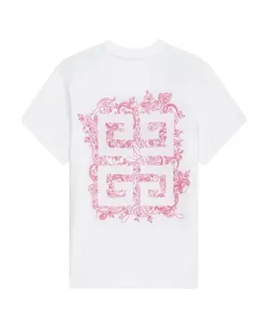 Givenchy 4g Embroidered Jersey T-shirt