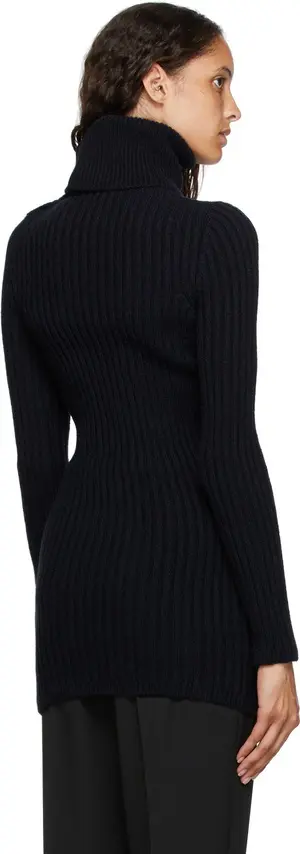 Saint Laurent Ribbed Fold-over Collar Jumper