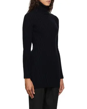 Saint Laurent Ribbed Fold-over Collar Jumper