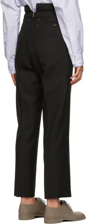 MAISON MARGIELA Wool Buckled Detailed Trousers