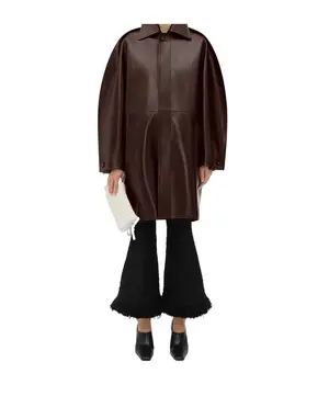 Bottega Veneta Leather Cocoon Coat