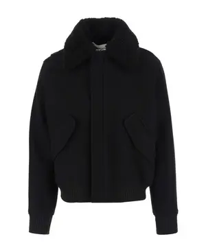 AMI Paris Straight Hem Long-sleeved Jacket