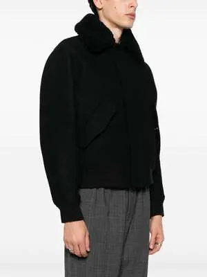 AMI Paris Straight Hem Long-sleeved Jacket
