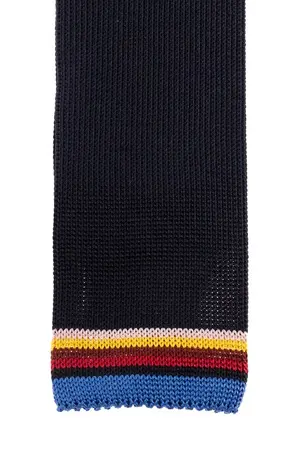 Paul Smith Knitted Neck Tie With Horizontal Stripes