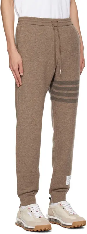 Thom Browne Four Bar Drawstring Joggers