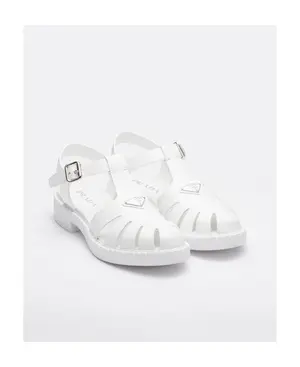 Prada Brushed Leather Fisherman Sandals
