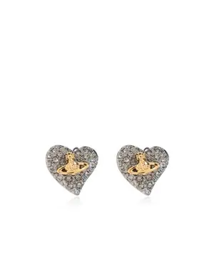 VIVIENNE WESTWOOD Heart Stud Earrings - Gray