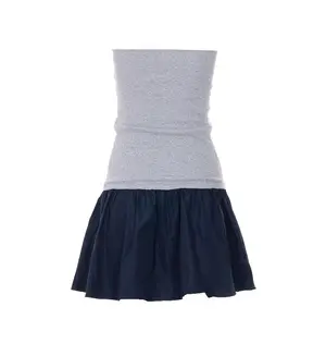 Miu Miu Strapless Mini Skirt With Zippered Pockets