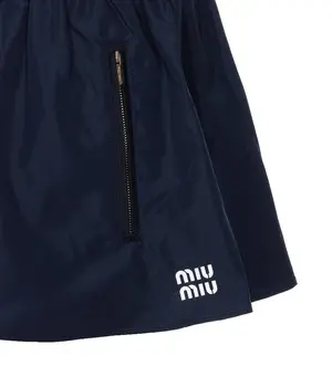 Miu Miu Strapless Mini Skirt With Zippered Pockets
