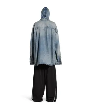 Balenciaga Collared Long-sleeve Denim Shirt