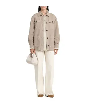 Brunello Cucinelli Cotton Blend Jacket With Four Front Pockets