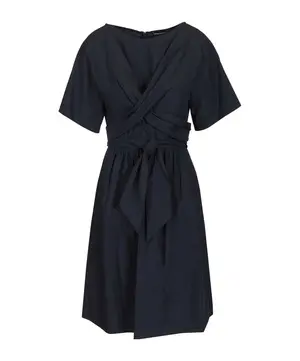 Emporio Armani Wrap Belted V-neck Dress