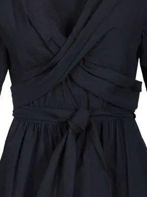 Emporio Armani Wrap Belted V-neck Dress