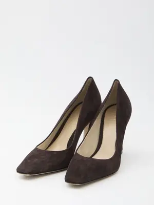 THE ROW Carla Square Toe Pumps - Brown